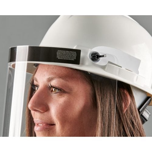 Protective Construction Safety Helmet Face Shield For Construction Workers.